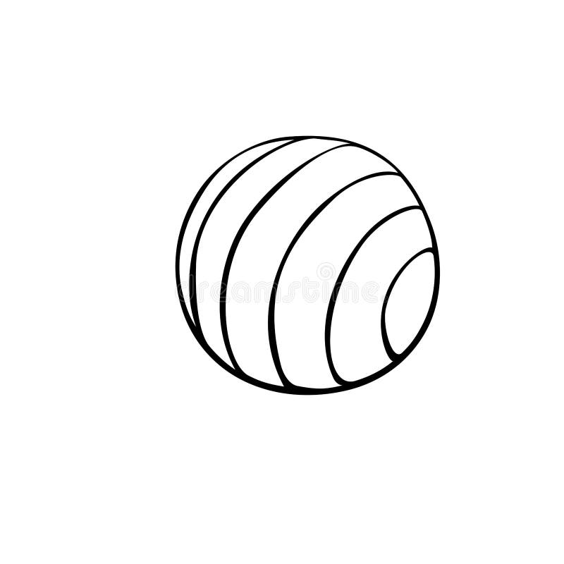 Vector Outline Abstract Circle, Round, Planet, Ball, Object. Simple ...