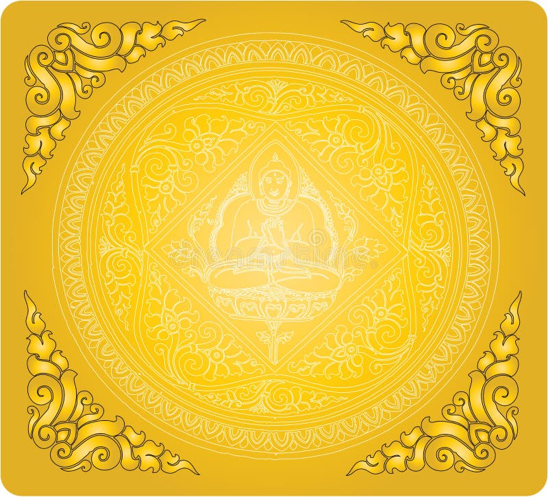 Vector of Outline Buddha Background Stock Vector - Illustration of ...