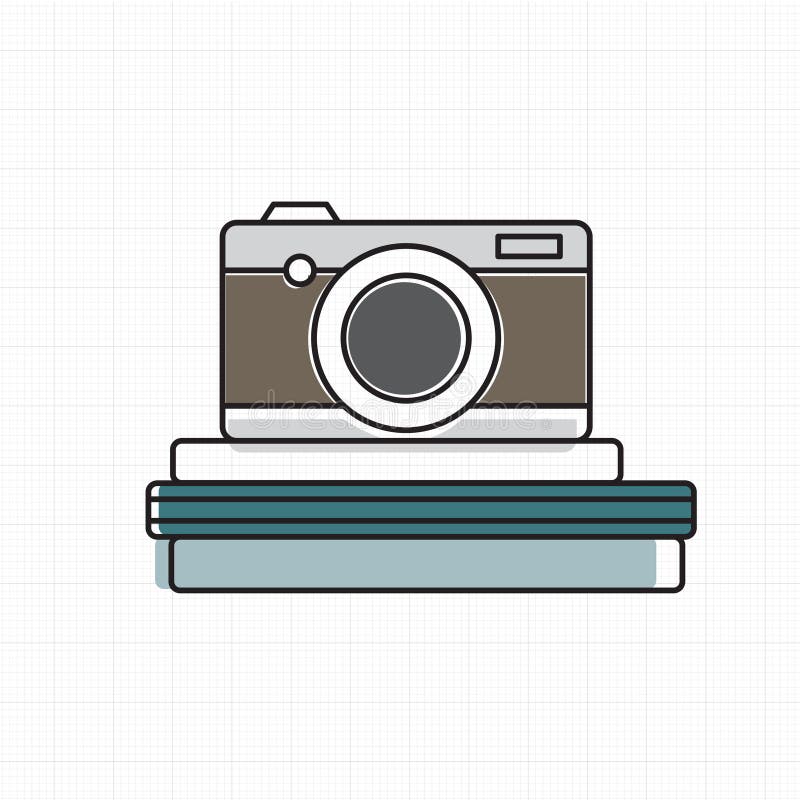 Outline Art Camera Vector Illustration Stock Vector - Illustration of ...