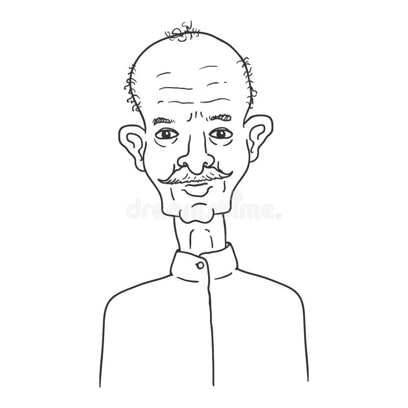 Vector Outline Character - Indian Man Stock Vector - Illustration of ...