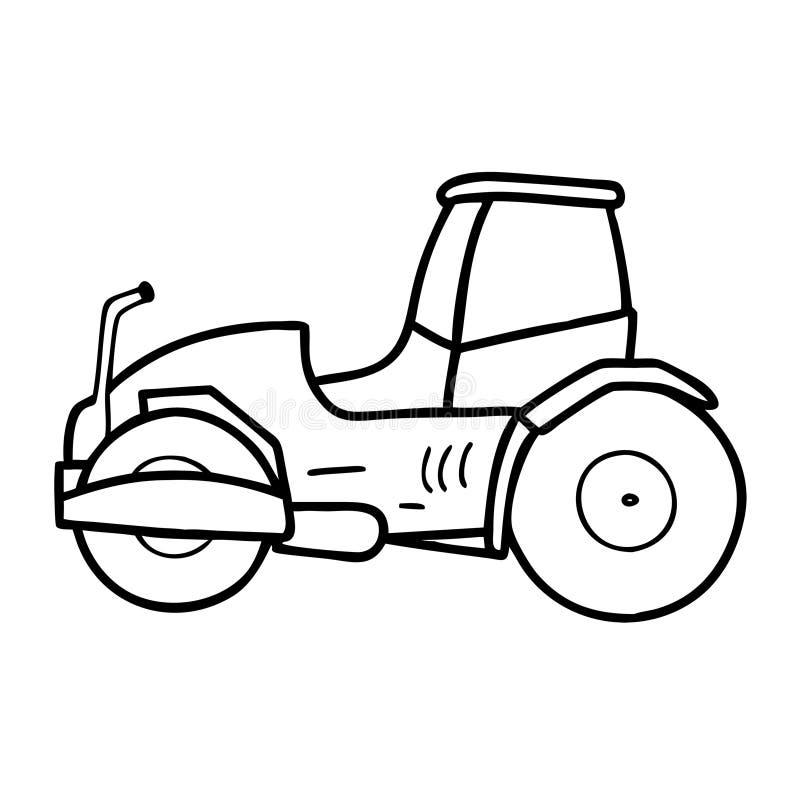 Vector Outline of Construction Vehicle for Coloring Books and ...