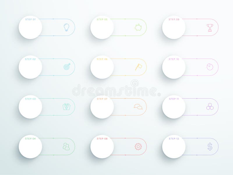 Vector Outline 3D Circle Text Banners with Modern Icons Stock Vector ... Vector Outline 3D Circle Text Banners with Modern Icons Stock Vector ...