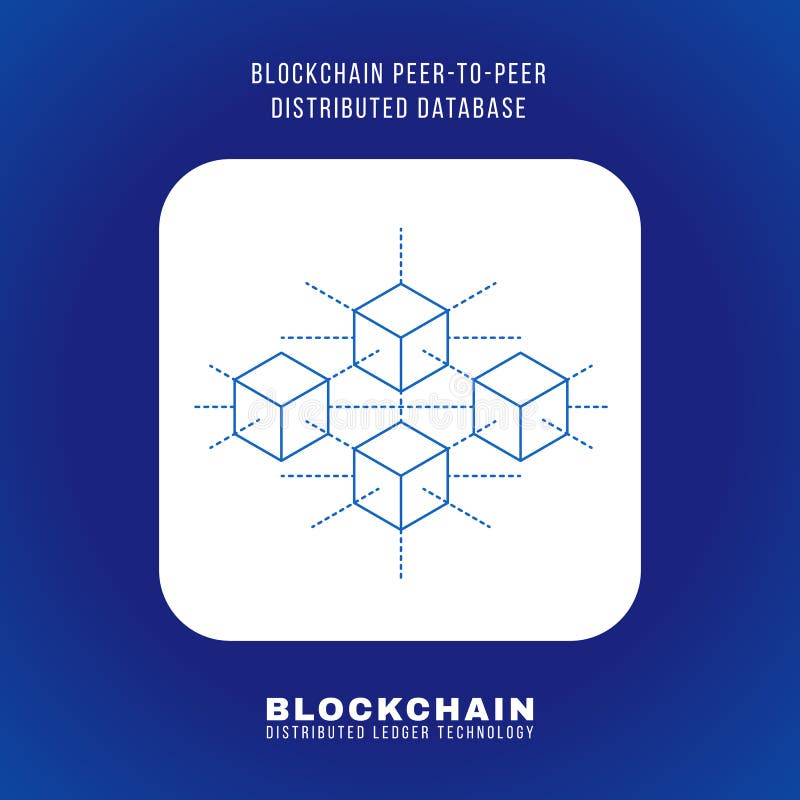 Blockchain Distributed Ledger Technology Illustration Stock Vector ...