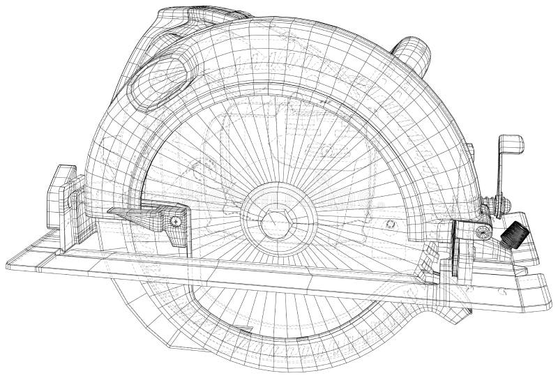 Construction Electrical Saw with Circular Blade. EPS10 Format Stock ...
