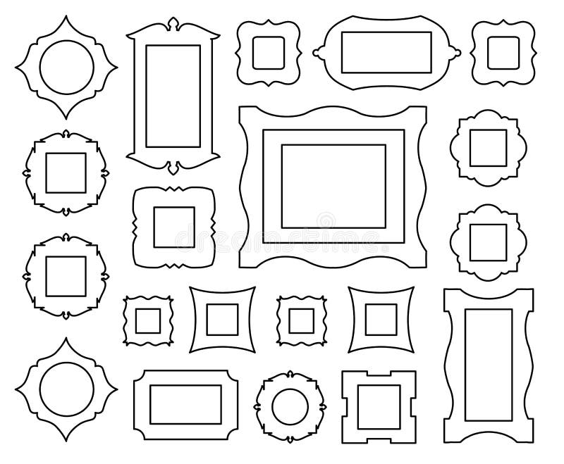 Vector Outline Frames. Icons for Web Design. Stock Vector ...