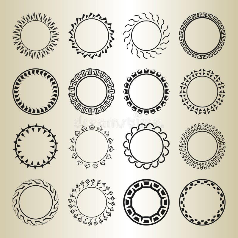 Vector Outline Frames, Logo and Badge Templates. Stock Vector ...