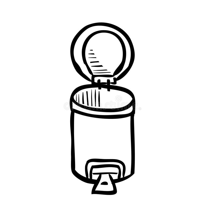 Simple Vector Outline Hand Draw Sketch of Opened, Empty Clean and Tidy ... Simple Vector Outline Hand Draw Sketch of Opened, Empty Clean and Tidy ...