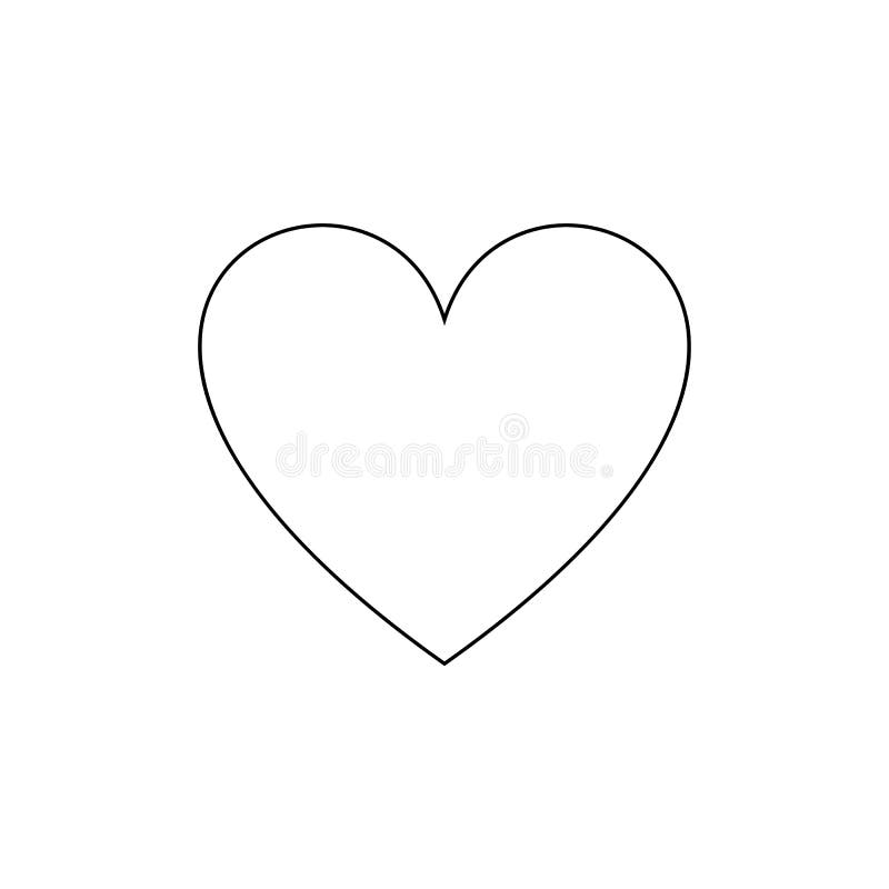 Vector Outline Heart Icon, Simple Love Symbol, Black Line Isolated ... Vector Outline Heart Icon, Simple Love Symbol, Black Line Isolated ...