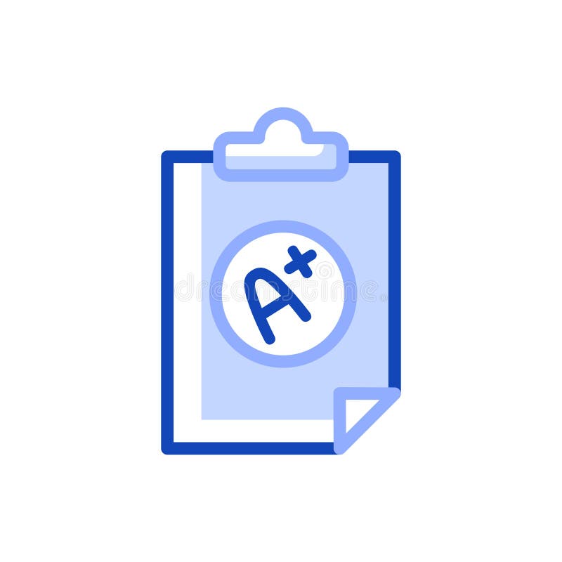 Vector Outline Icon of School Journal in the Form of a Clipboard with a ...
