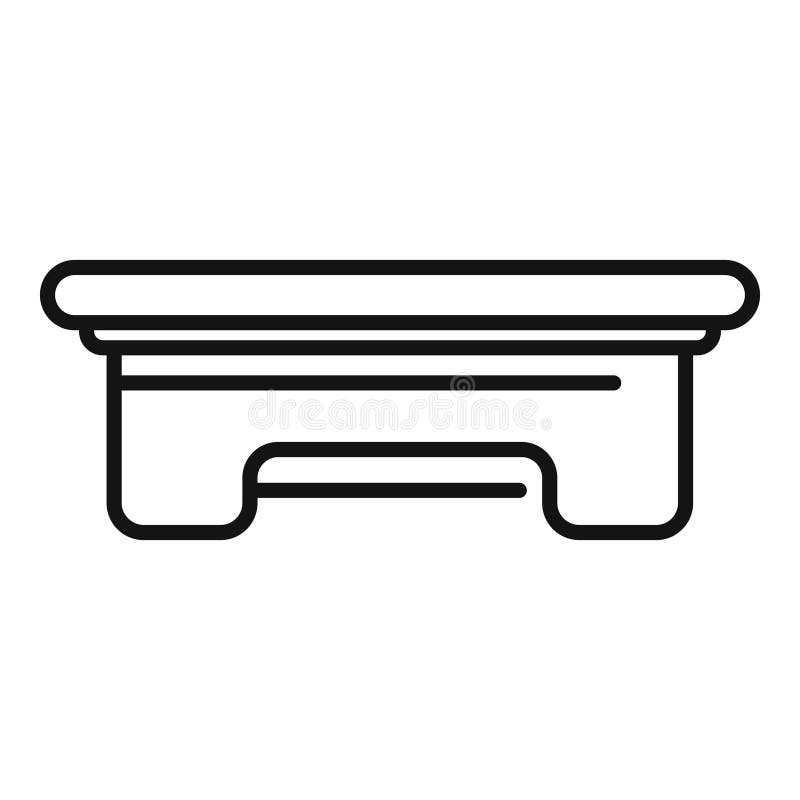 Line Art Illustration of a Classic Bench Stock Vector - Illustration of ...