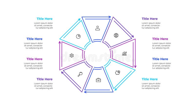 Vector Outline Triangle Diagram Divided into 3 Options, Steps or ...