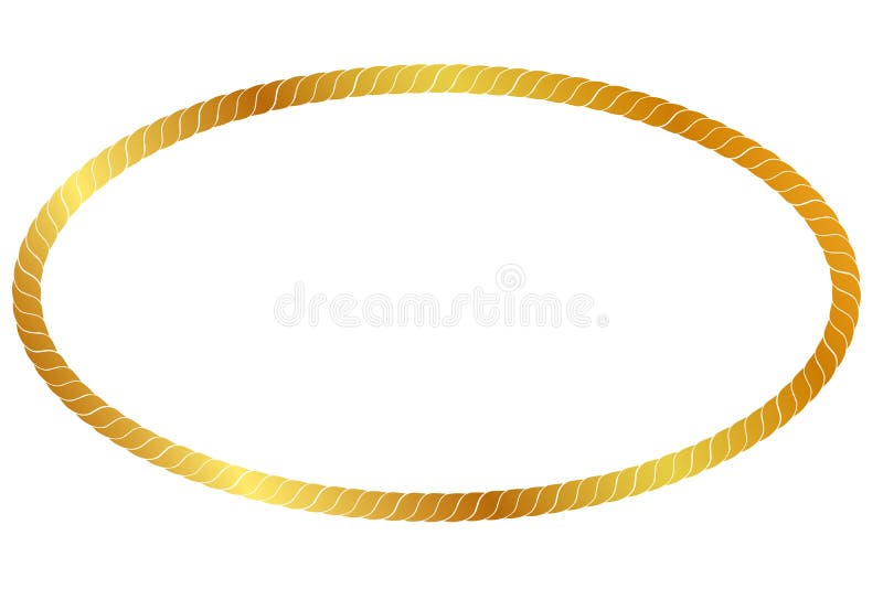 Vector Oval Frame from Golden Rope for Your Element Design Stock Vector ...
