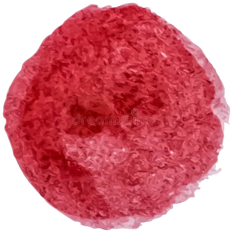 Vector Oval Frame with a Watercolor Red Stain Stock Vector ...