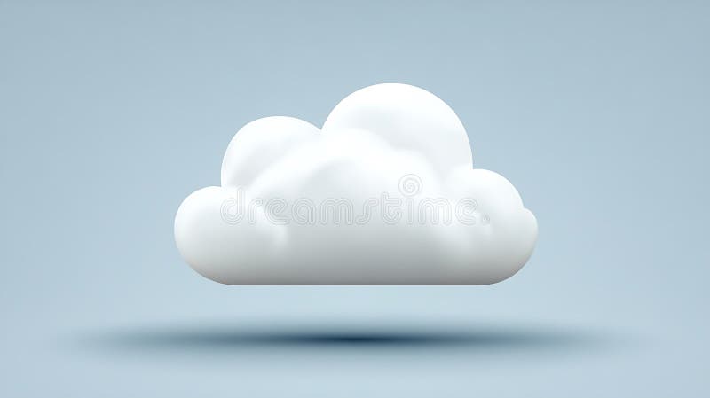 Vector Overcast Cloud Icon on a Dull Gray-blue Background Stock ...