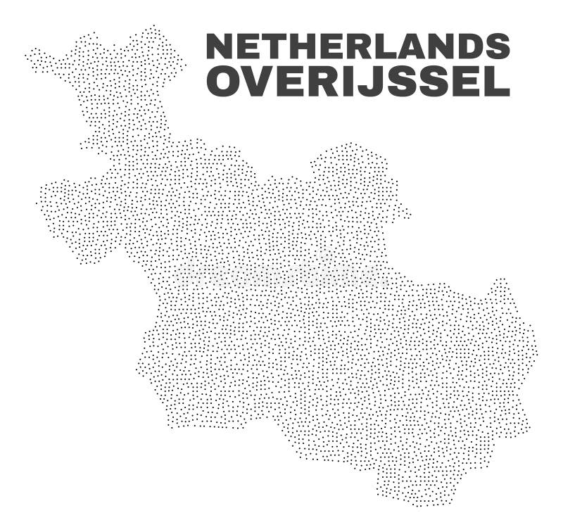 Vector Overijssel Province Map of Dots Stock Vector - Illustration of ...