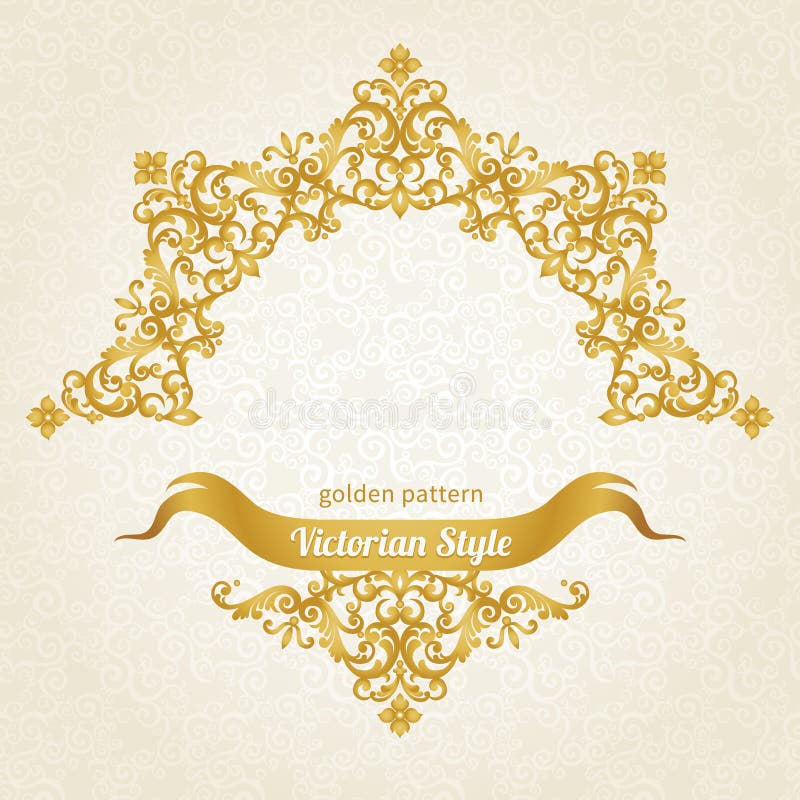 Vector Naadloze Grens in Victoriaanse Stijl Vector Illustratie ...