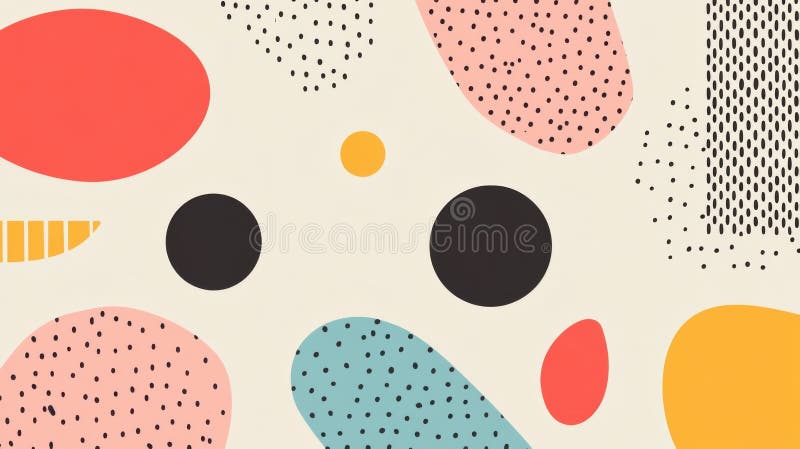 Vector Overlay Colorful Spotty Pattern of Geometric Shape, Line and Dot ...
