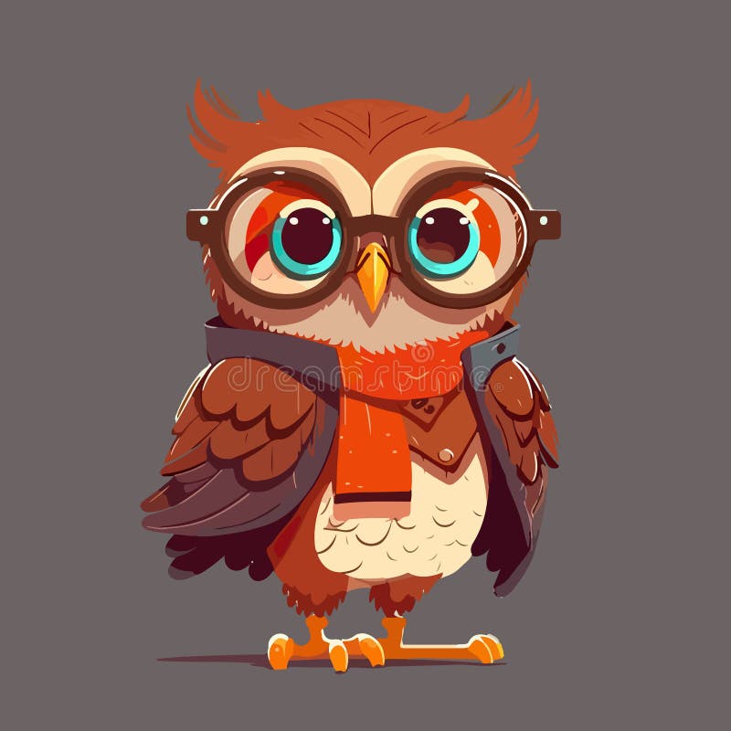 Vector Owl Character for T-shirt Design Stock Illustration ...
