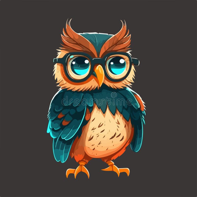 Vector Owl Character for T-shirt Design Stock Vector - Illustration of ...