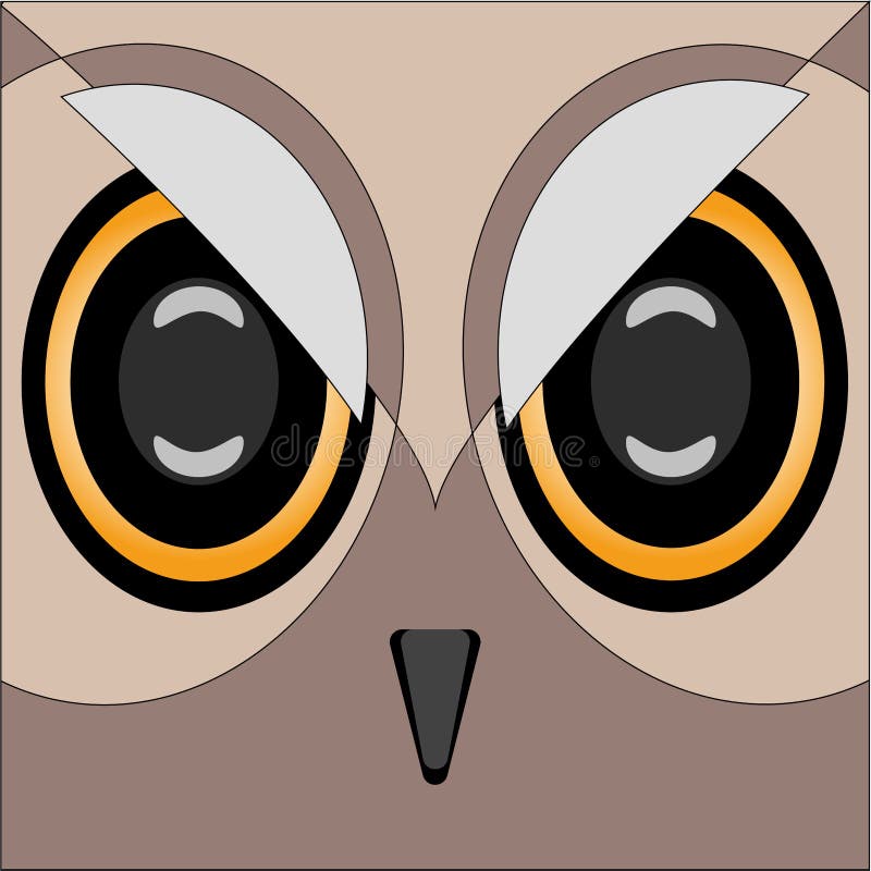 The vector of owl face stock illustration. Illustration of smart ...