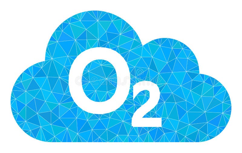 Vector Oxygen Gas Polygonal Icon Stock Vector - Illustration of model ...