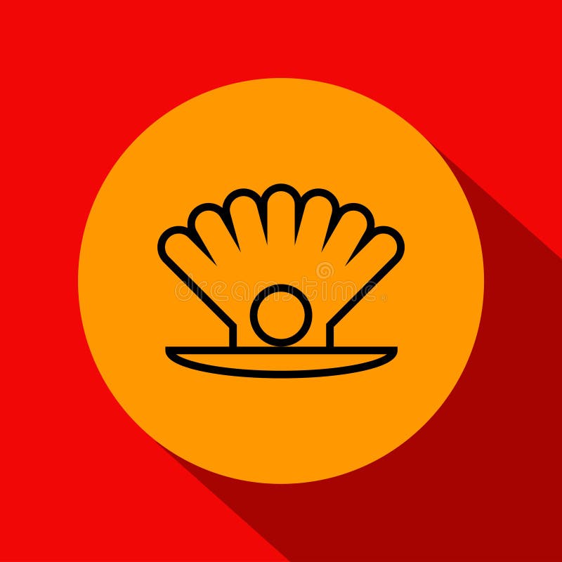 Vector Oyster Icon with Linear Art Style Stock Vector - Illustration of ...