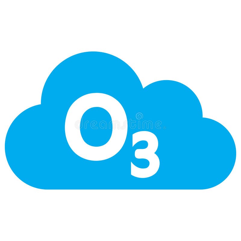 Vector Ozone Gas Flat Icon Illustration Stock Vector - Illustration of ...