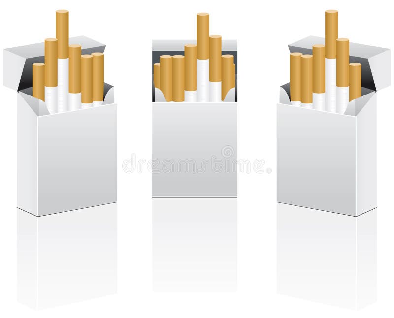 Vector pack of cigarettes stock vector. Illustration of paper - 10345994