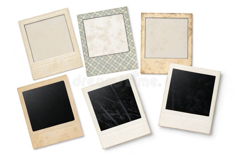 Vector Pack of Different Textured Instant Films Frames Size Stock ...