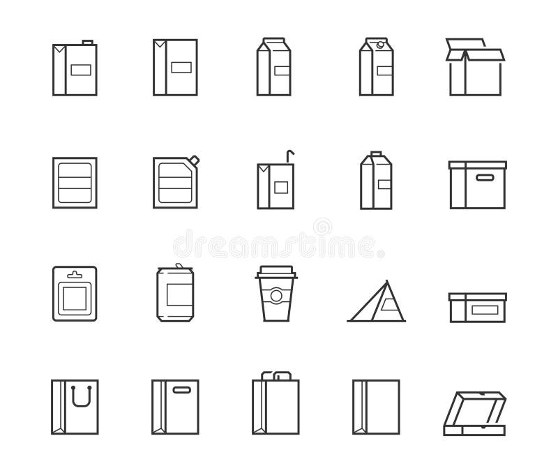 Package Types Icons Stock Illustrations – 274 Package Types Icons Stock ...