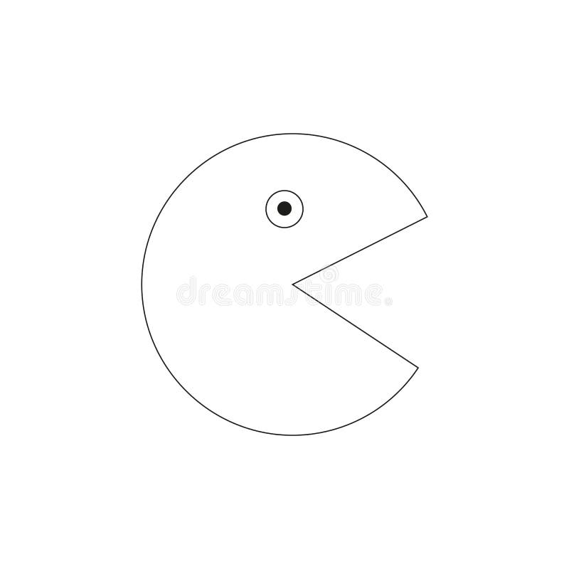 Vector Pac Man Icon Symbol Sign on White Eps 10 Editorial Photo ...
