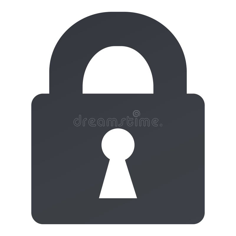 Vector Padlock Icon with a Keyhole Stock Illustration - Illustration of flat, privacy: 375577105
