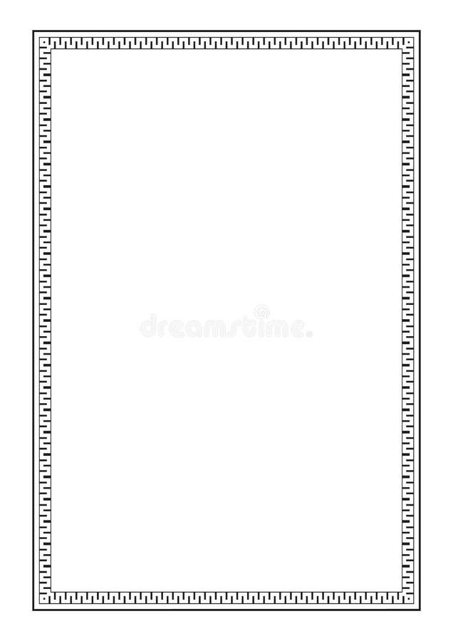 Vector Page Border A4 Design Stock Illustration - Illustration of ...