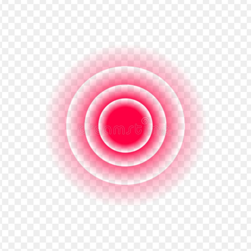 Set of Vector Pain Dot Radial Icons. Red Gradient Flat Circle Ache ...