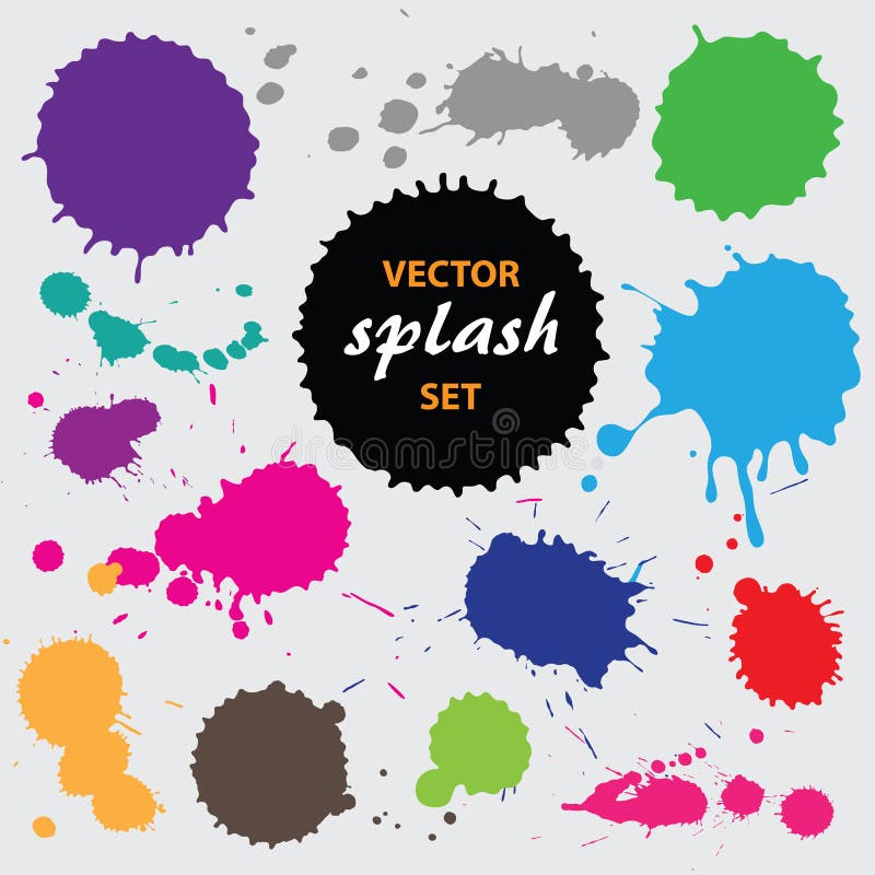 Vector paint splashes. stock vector. Illustration of isolated - 89479316