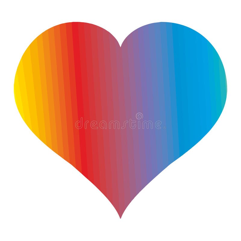 Painted heart colour stock vector. Illustration of abstract - 183145216