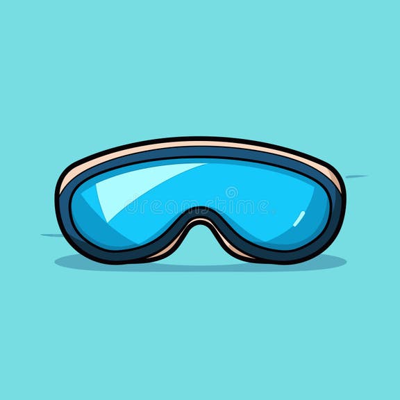 Vector of a Pair of Blue Goggles on a Blue Background Stock Vector ...