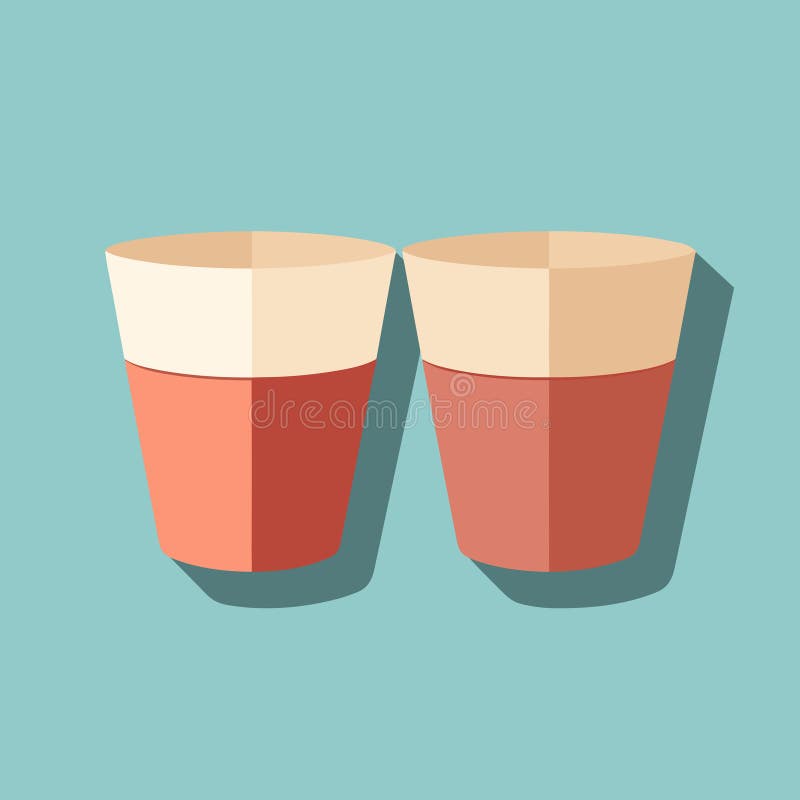 Vector of a Pair of Cups Side by Side Stock Vector - Illustration of ...