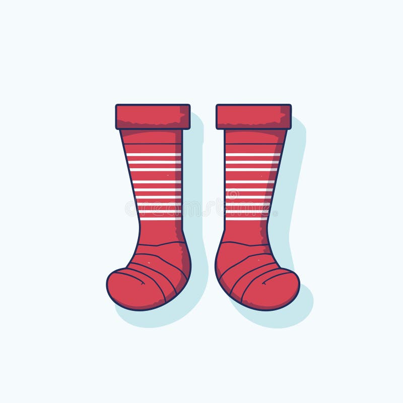 Vector of a Pair of Red Socks Stacked on Top of Each Other with a ...