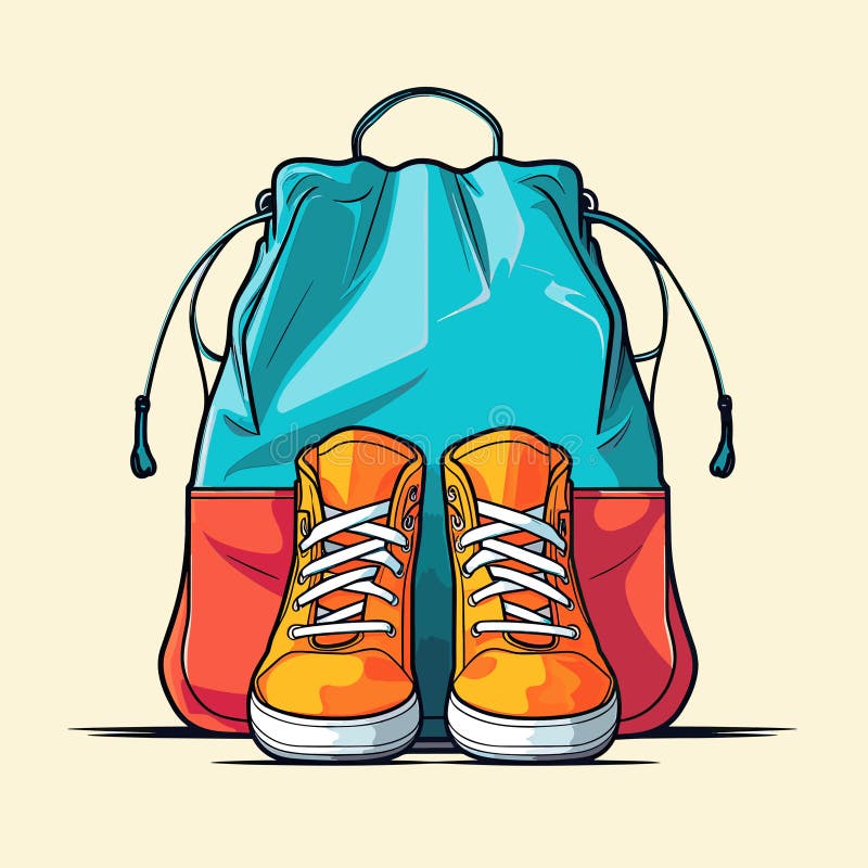 Vector Of A Pair Of Shoes And A Bag On A White Background Stock Vector Illustration Of