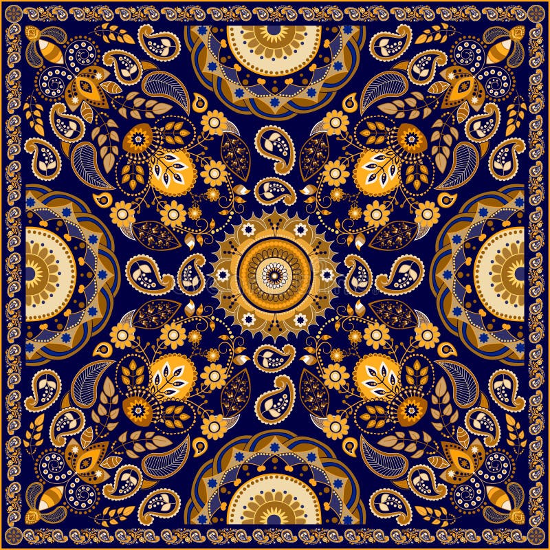 Paisley Floral Seamless Background Stock Vector - Illustration of ...