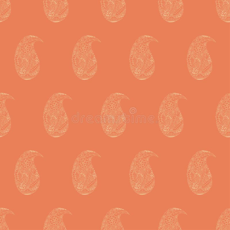 Vector Paisley Repeat Seamless Pattern. Stock Illustration ...