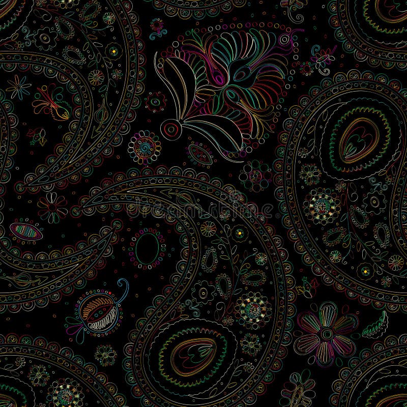 Vector paisley stock vector. Illustration of indian - 181111845