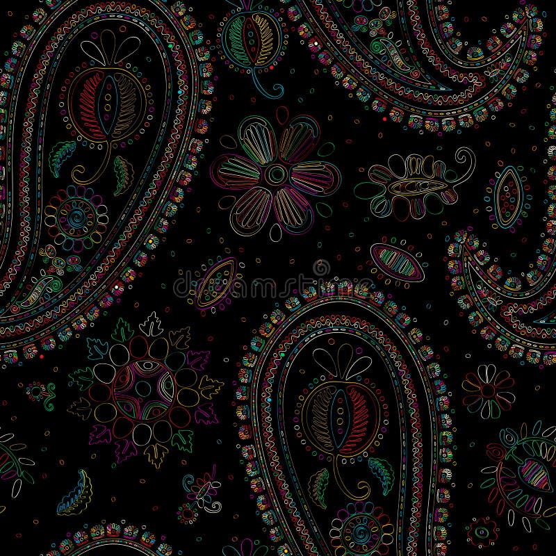 Vector paisley stock vector. Illustration of contrast - 181111848