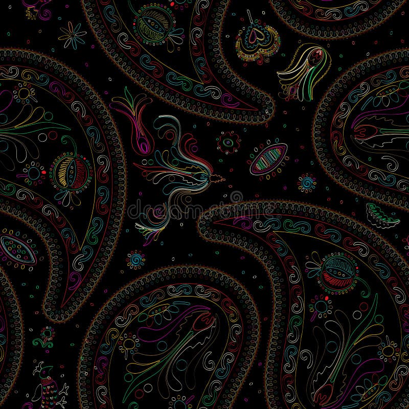 Vector paisley stock vector. Illustration of contrast - 181111848