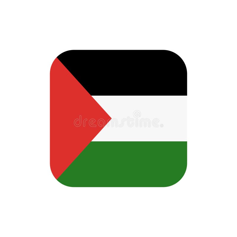 Vector Palestine Flag Heart on White Background Stock Vector ...