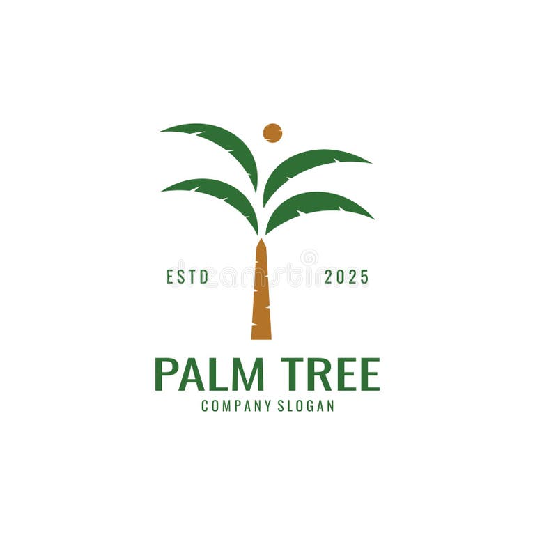 Vector Palm Tree Summer Design Stock Illustration - Illustration of ...