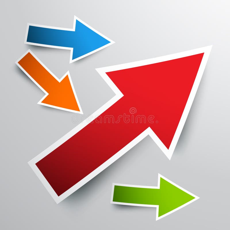 Vector Paper Arrow. stock vector. Illustration of collection - 82730400