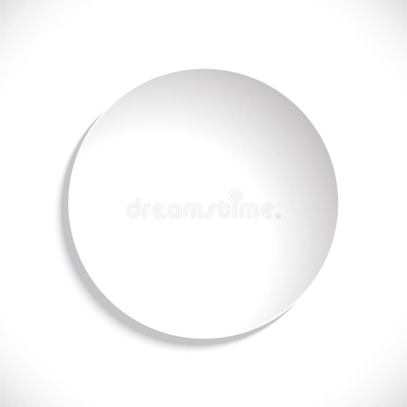 Vector Paper Circle Sticker Isolated on White Background Stock Vector ...