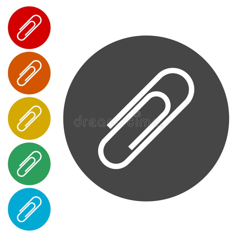 Vector Paper Clip Icons Set Stock Vector - Illustration of holder ...